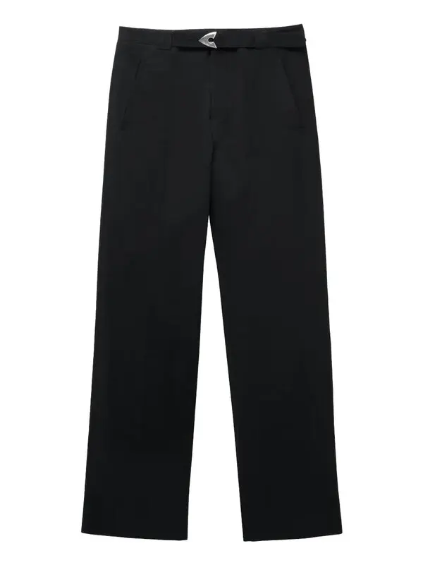 Alexander McQueen Belted Tailored Trousers - Black