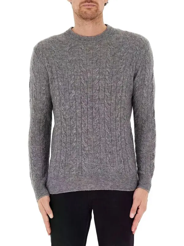 BALLANTYNE Ribbed-knit Jumper - Grey