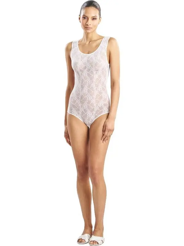 Natori Bliss Allure Lace Bodysuit - White