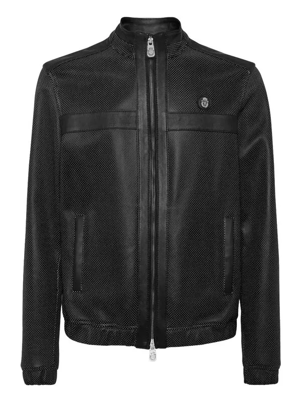 BILLIONAIRE Leather Jacket - Black
