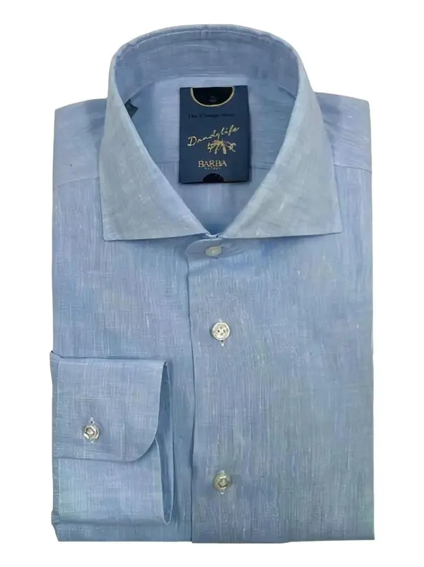 BARBA NAPOLI Linen Shirt - Blue