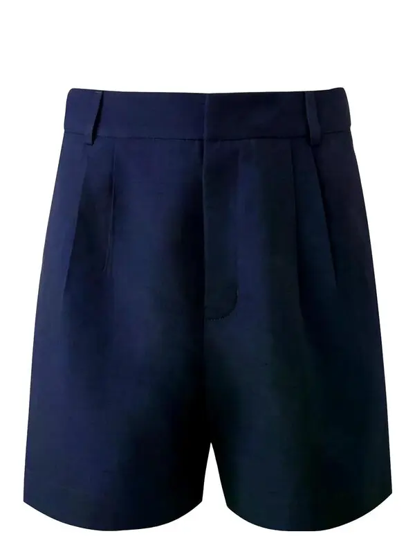MISCI Linen-cotton Tailored Shorts - Blue