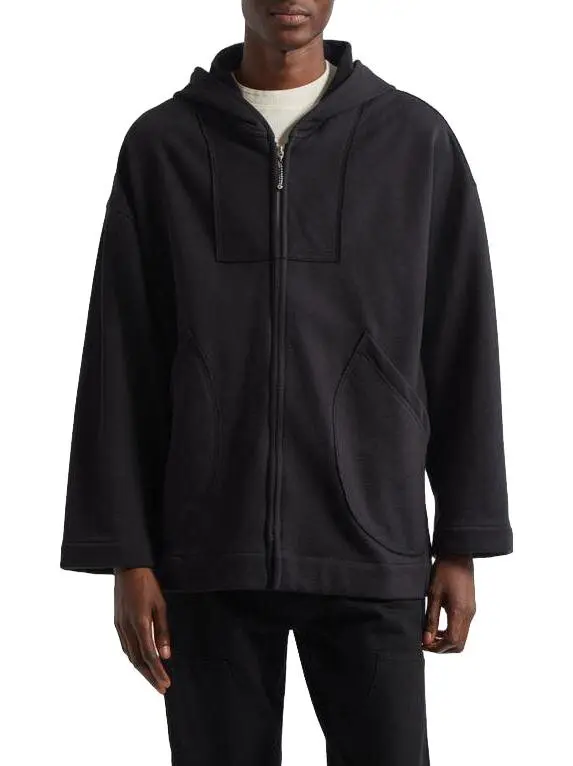 BODE Sideline Cotton Zip-up Hoodie - Black