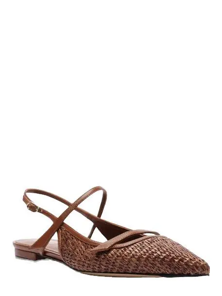 ALEXANDRE BIRMAN Tita Pointed Toe Slingback - Chocolate Fondue