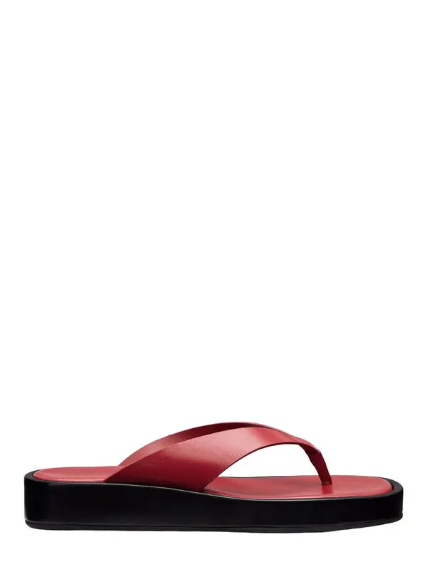 REFORMATION Eden Platform Thong Sandal - Red