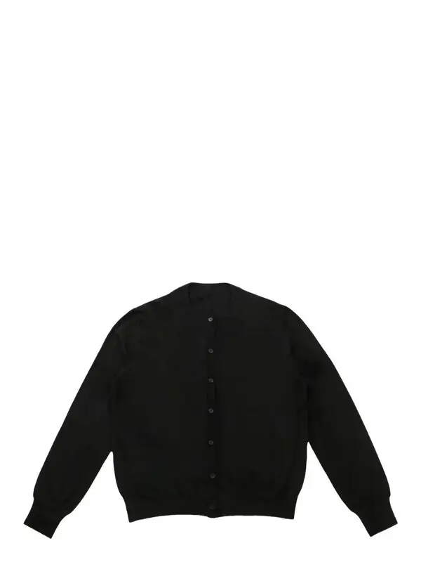 THE ROW Round Neck Cardigan - Black