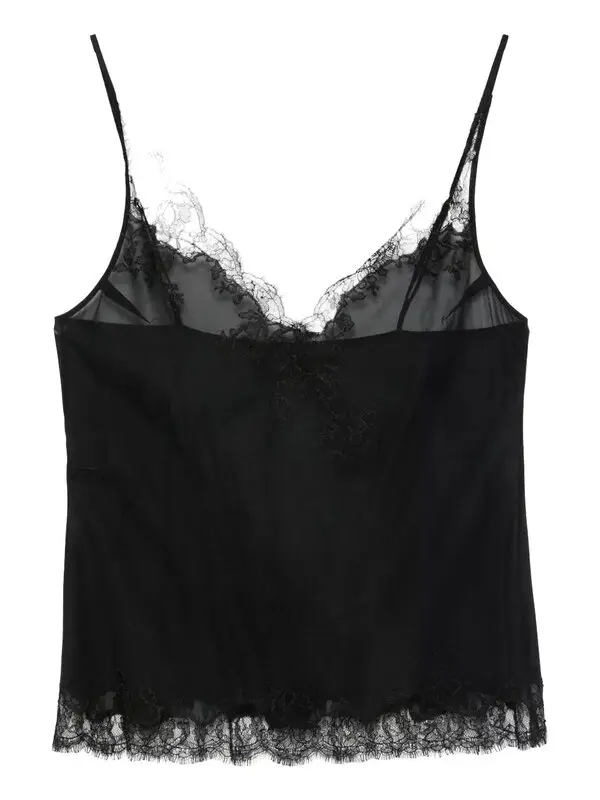 Carine Gilson Calais-caudry Lace Camisole - Black