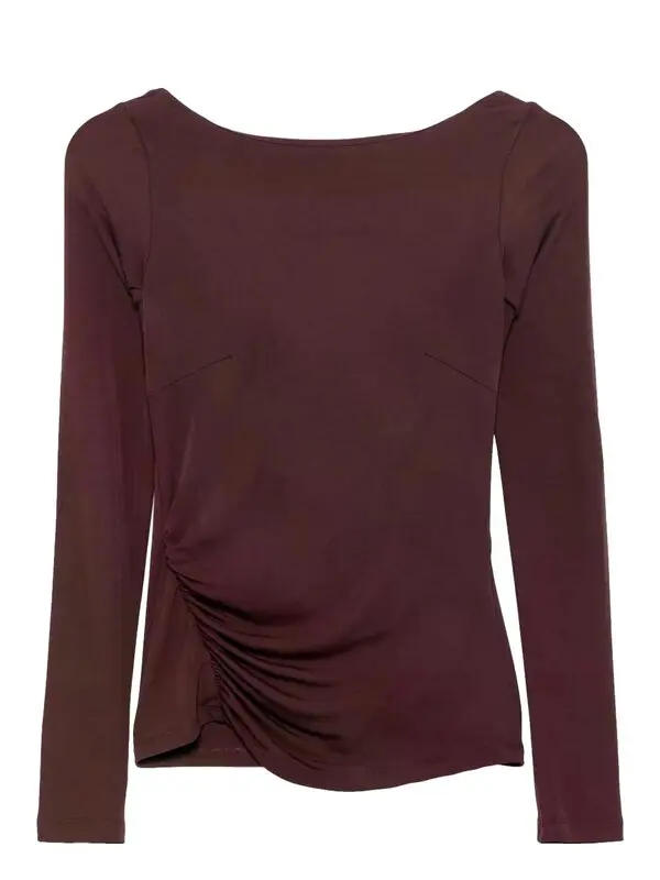 Elisabetta Franchi Draped Top - Brown