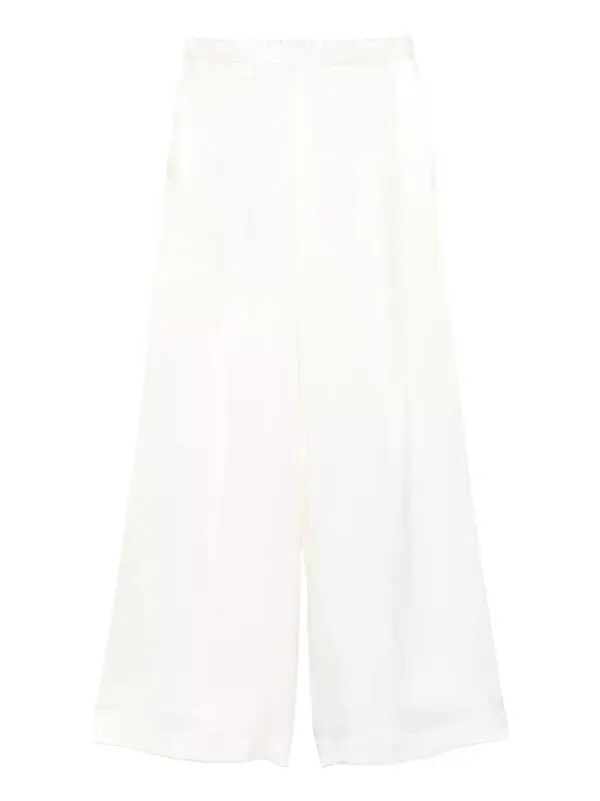Carine Gilson Wide-leg Satin Pajama Trousers - Neutrals