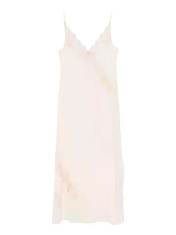 Carine Gilson Calais Caudry-lace Silk Nightdress - Pink