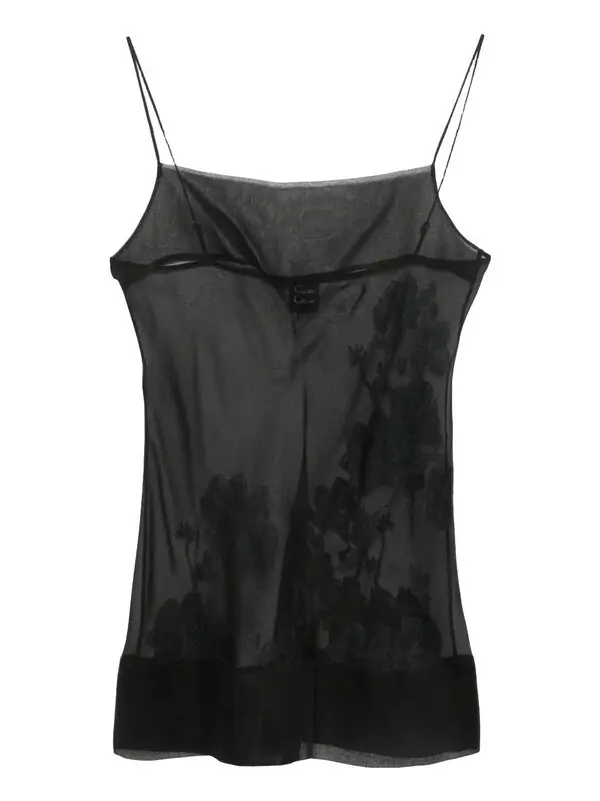 Carine Gilson Organza Babydoll Slip Dress - Black
