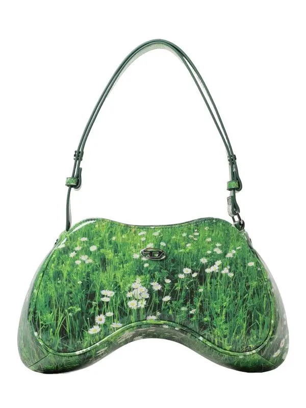 DIESEL Printed Shoulder Bag - Green