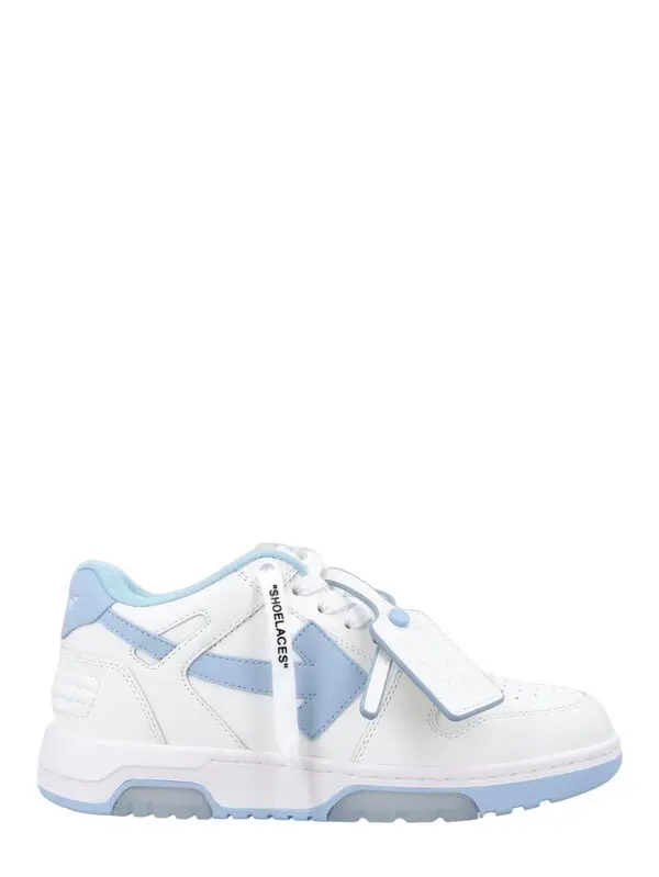 Off-White Calfskin Leather Low Top Sneakers - White 1