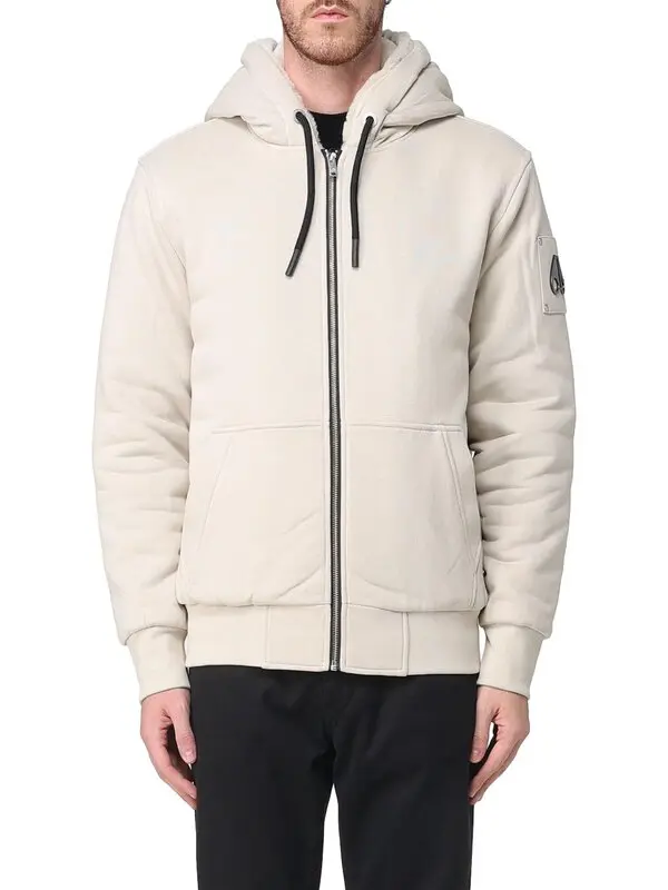 Moose Knuckles Zip Up Jacket - Pearl
