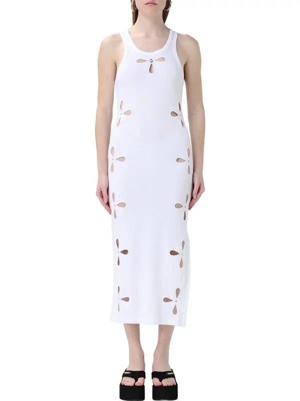 Coperni Cut Out Midi Dress - White