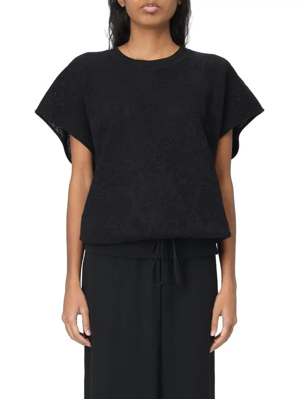 Fabiana Filippi Embroidered Knit Top - Black