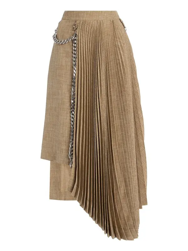 NICCOLO PASQUALETTI Cavo Tailoring Canvas Skirt - Neutral