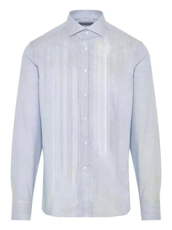 Canali Poplin Shirt - Blue