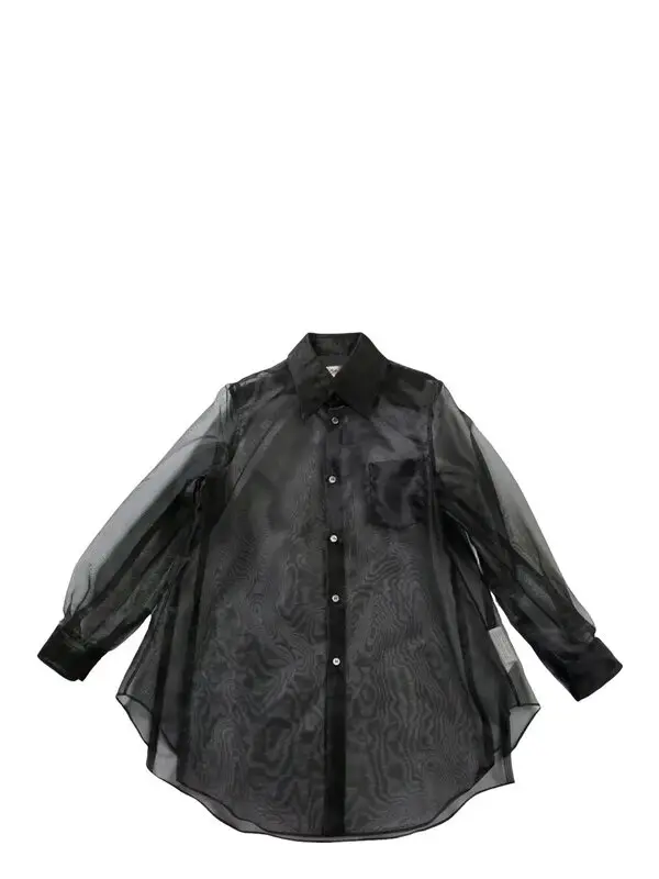 Comme Des Garçons Semi-sheer Shirt - Black