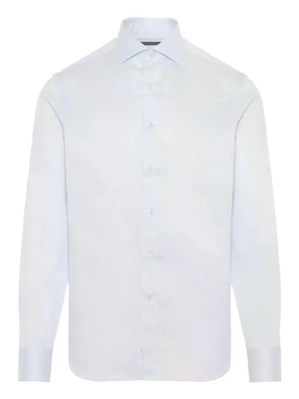 Canali Poplin Shirt - Blue