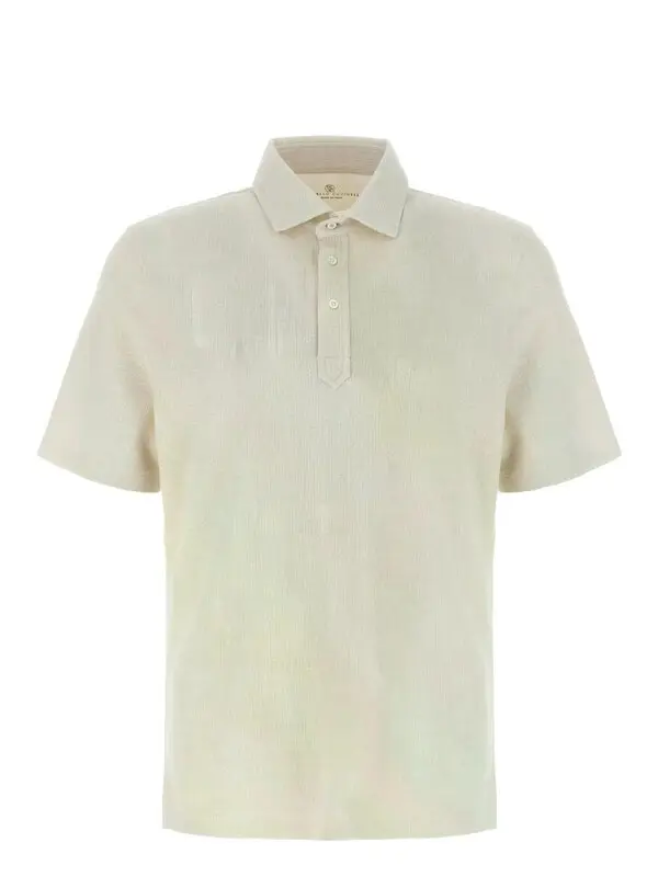 Brunello Cucinelli Short Sleeve Polo Shirt - White