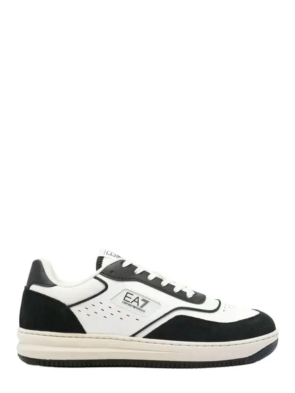 Emporio Armani Leather Sneakers - Black