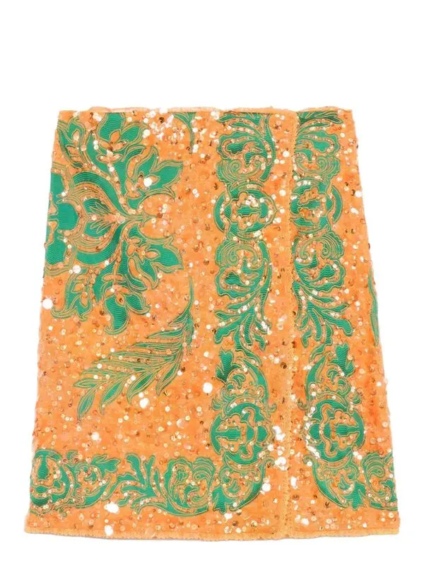 Etro Sequinned Mini Skirt - Orange