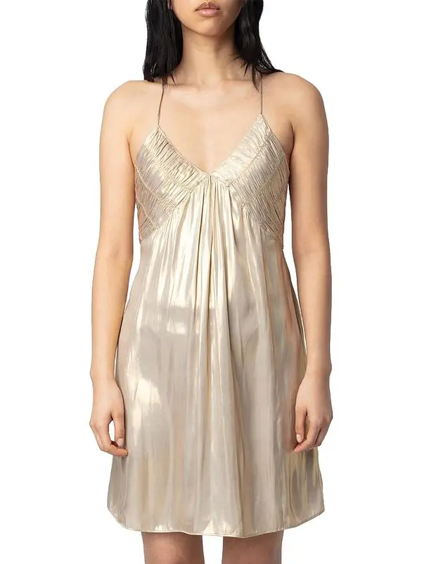 Zadig&Voltaire Rayonna Satin Dress - Gold