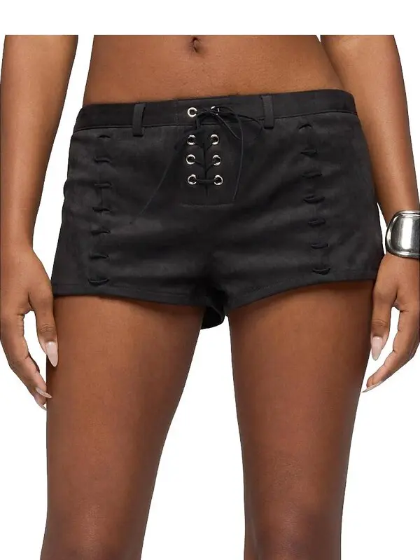 EDIKTED Sloane Micro Shorts - Dark-gray