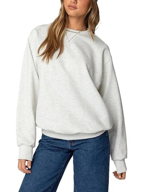 EDIKTED Laurey Oversized Sweatshirt - Gray-melange