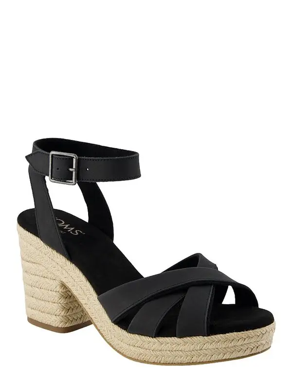 Toms Majorca Espadrille Sandals - Black