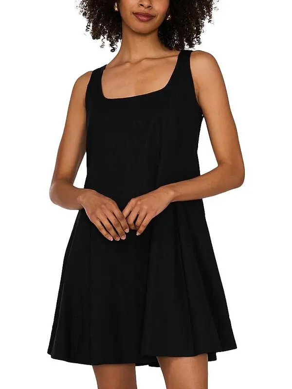 1.State Scoop Neck Full Circle Dress - Rich Black