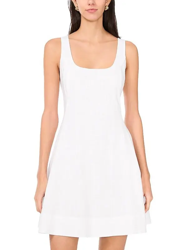 1.State Scoop Neck Full Circle Dress - Ultra White