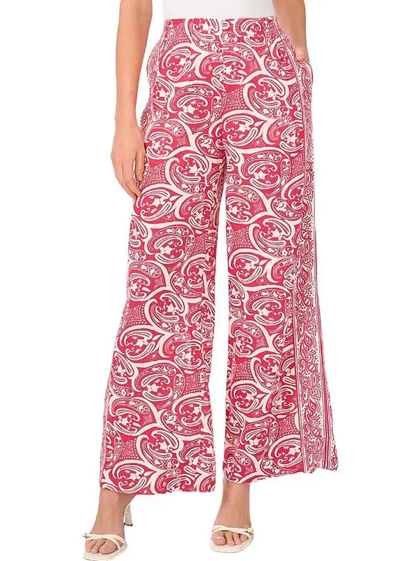 1.State Wide Leg Casual Pants - Magenta