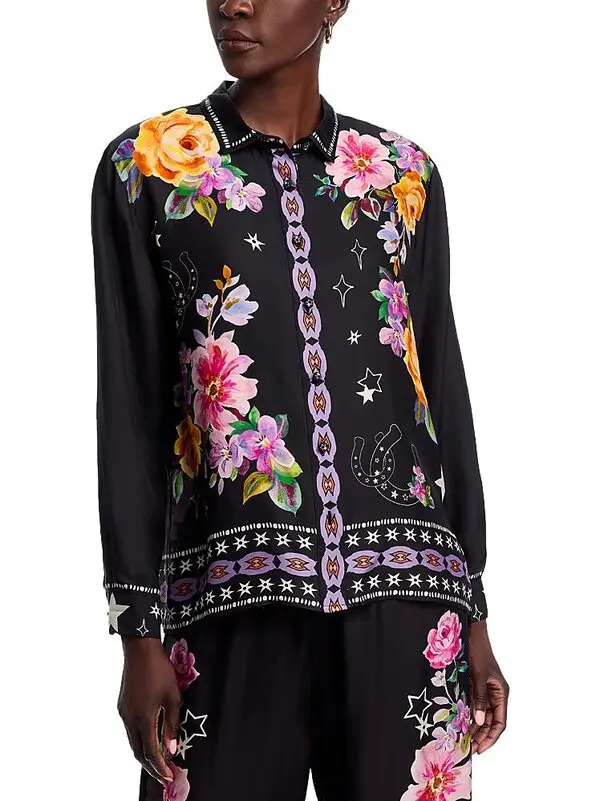Johnny Was Rosalynda Floral Printed Shirt - Kasumi