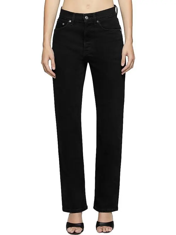 EB DENIM High-rise Straight Jeans - Noir