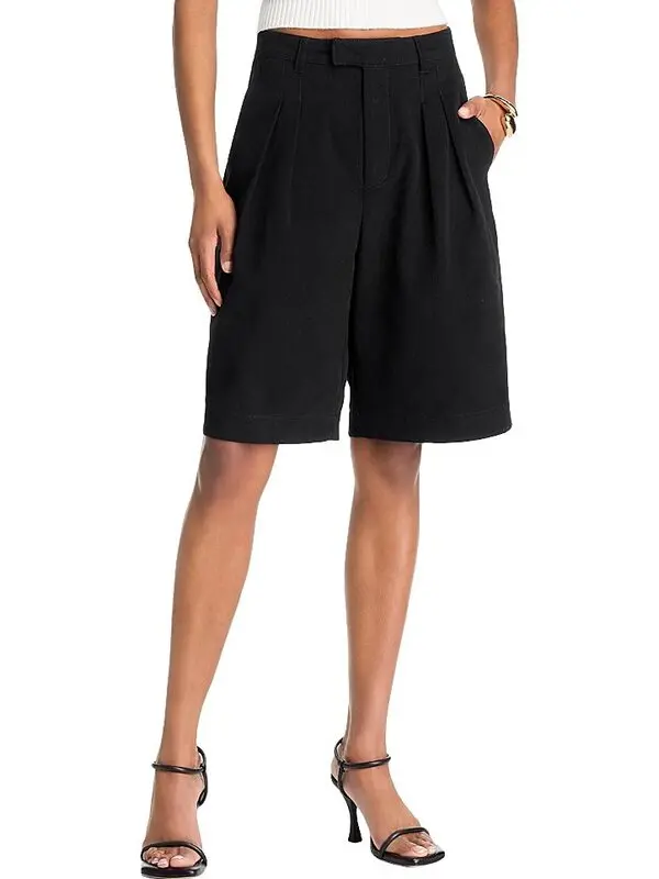 Steve Madden Ivana Pleated Shorts - Black