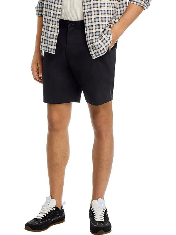 Michael Kors Stretch Cotton And Lyocell Blend 8" Shorts - Black