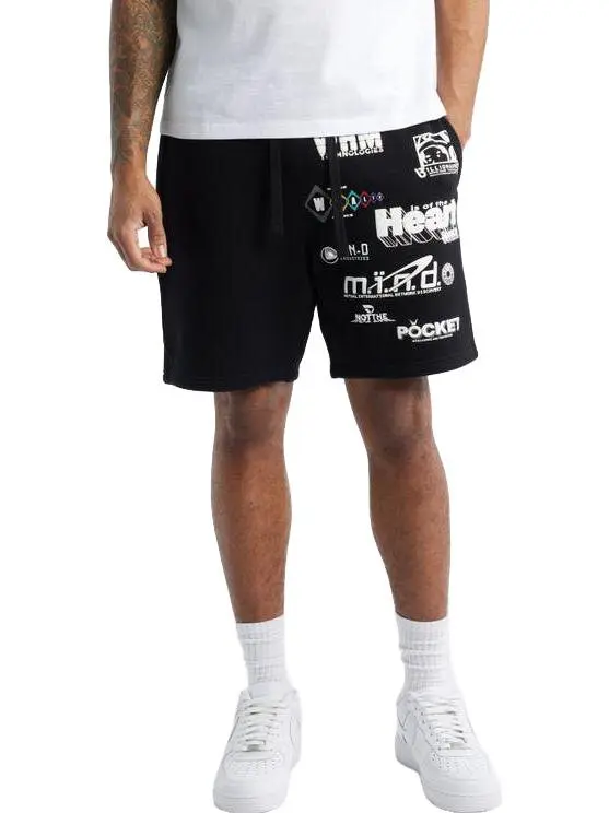 BILLIONAIRE BOYS CLUB Whm Graphic Shorts - Black