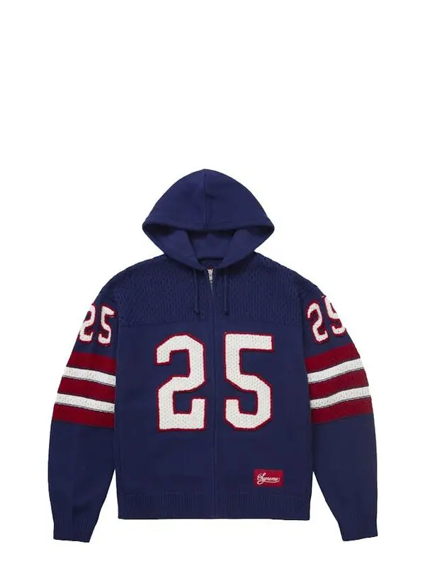 Supreme Sport Zip Up Hooded Sweater - Navy Blue