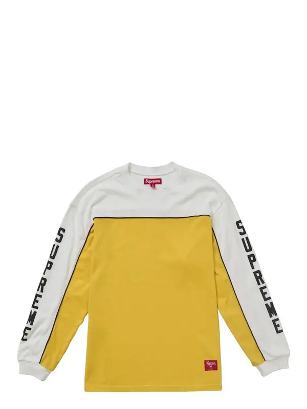 Supreme Paneled Piping Long Sleeve Top - White