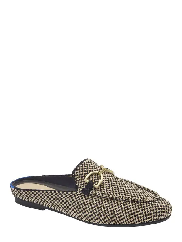 Rothy's Double-bit Bouclé Loafer Mule - Classic Micro Check