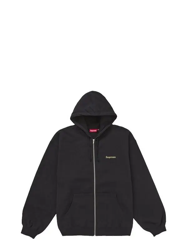 Supreme Crest Zip Up Hooded Sweatshirt - Black