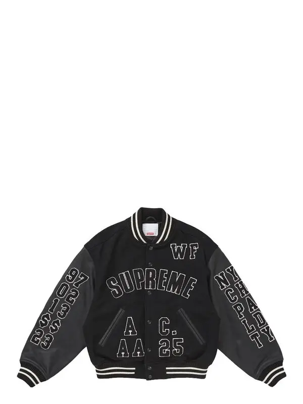 Supreme Praises Varsity Jacket - Black