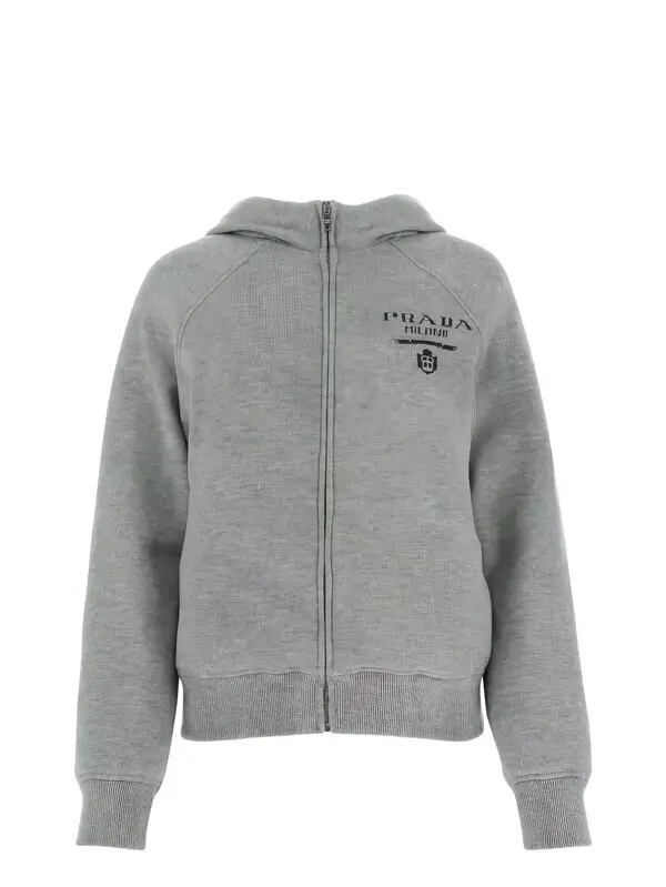 Prada Cashmere-blend Hoodie - Grey