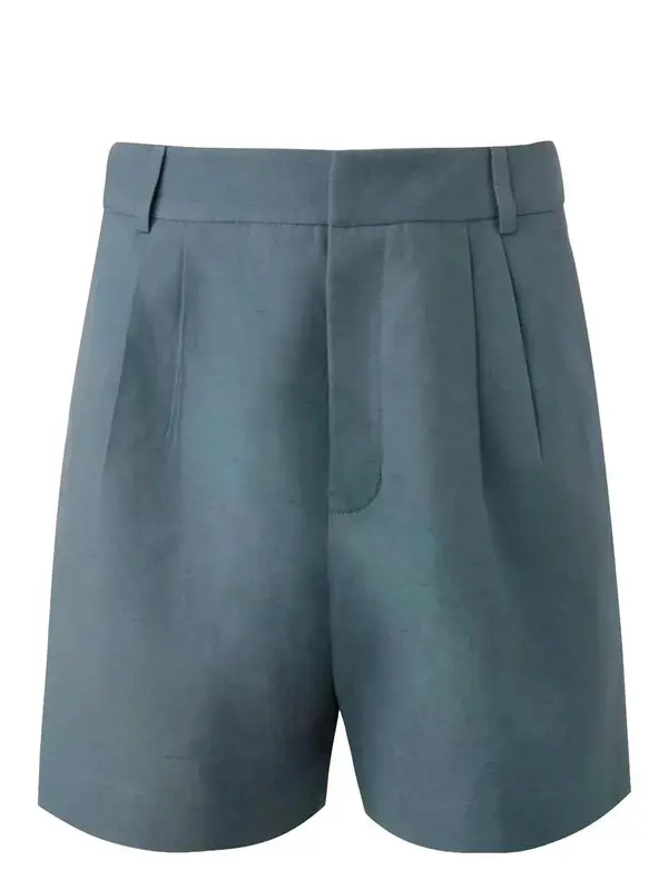 MISCI Linen-cotton Tailored Shorts - Blue