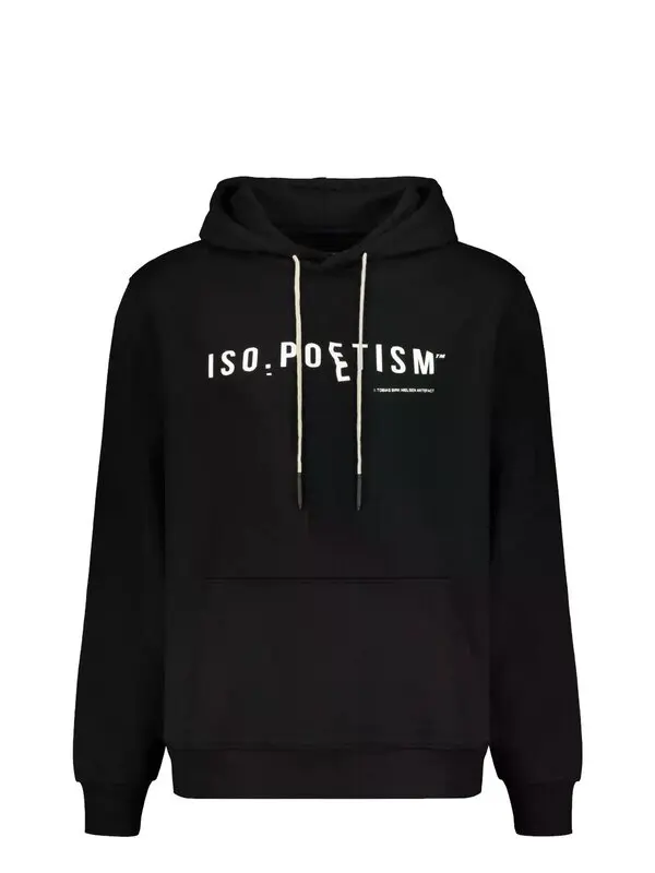 ISO.POETISM Logo-print Hoodie - Black