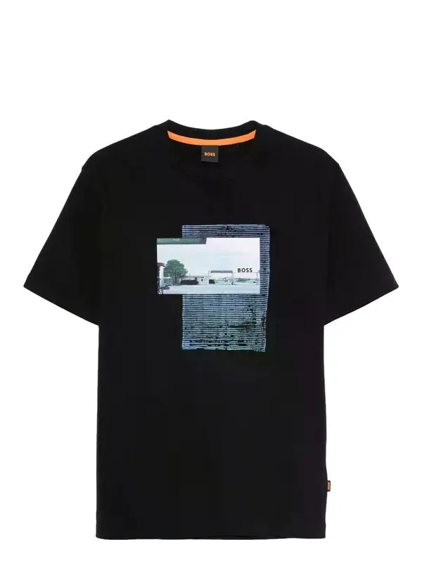 BOSS Cotton Jersey T-shirt - Black