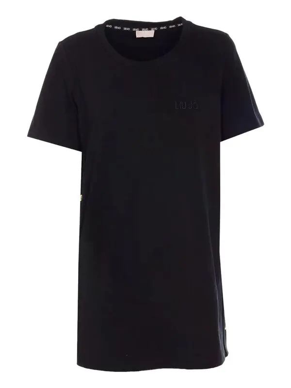 Liu Jo Logo-embroidered T-shirt - Black