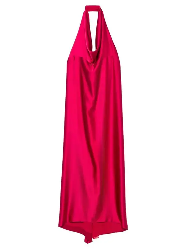 BLANCA VITA Satin Maxi Dress - Pink